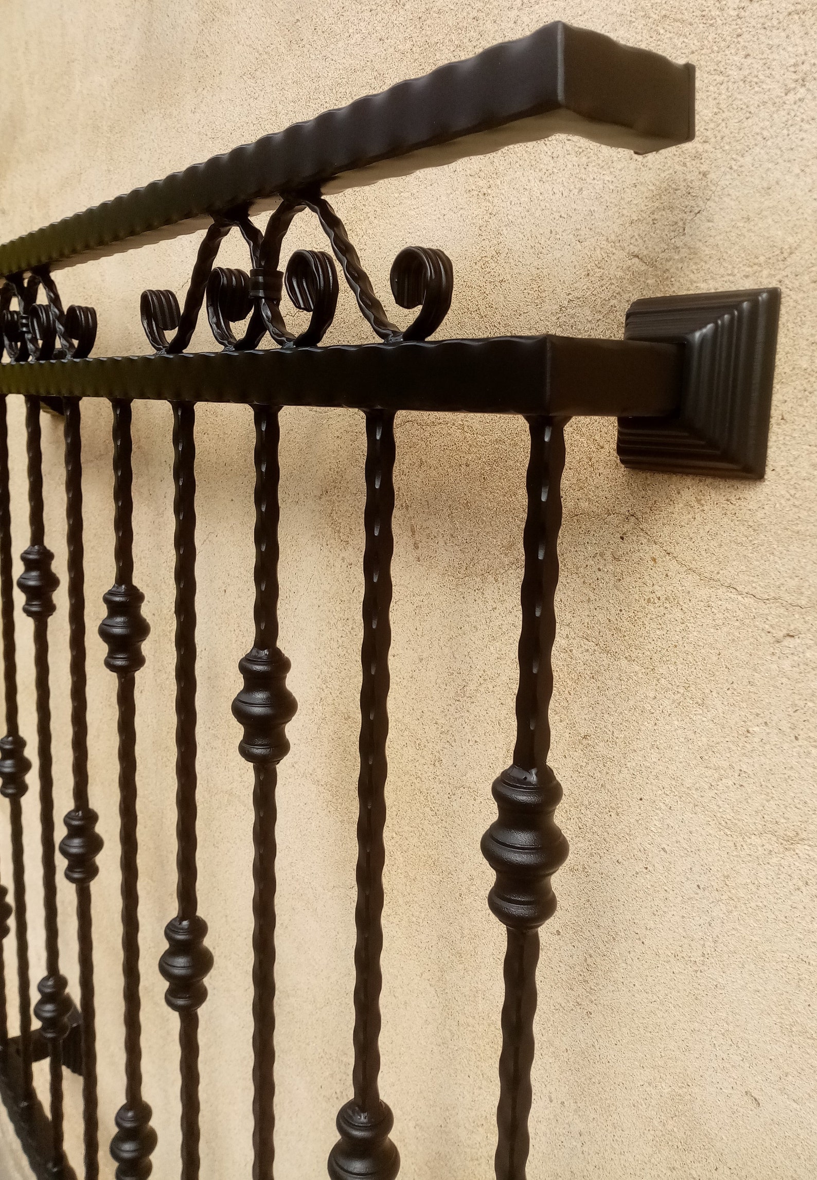 Vintage Wrought Iron French Balcony Railing Unit Handmade - Etsy