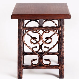 Vintage Wrought Iron Stool Decorative Stand Rustic Design - Etsy