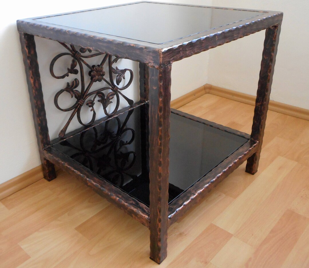 Vintage Wrought Iron Side End Table Coffee Table Home - Etsy