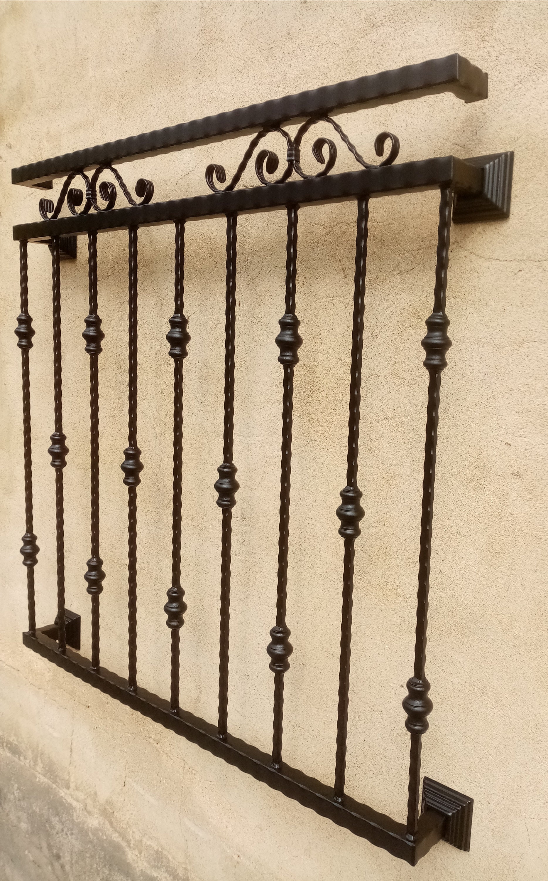 Vintage Wrought Iron French Balcony Railing Unit Handmade - Etsy