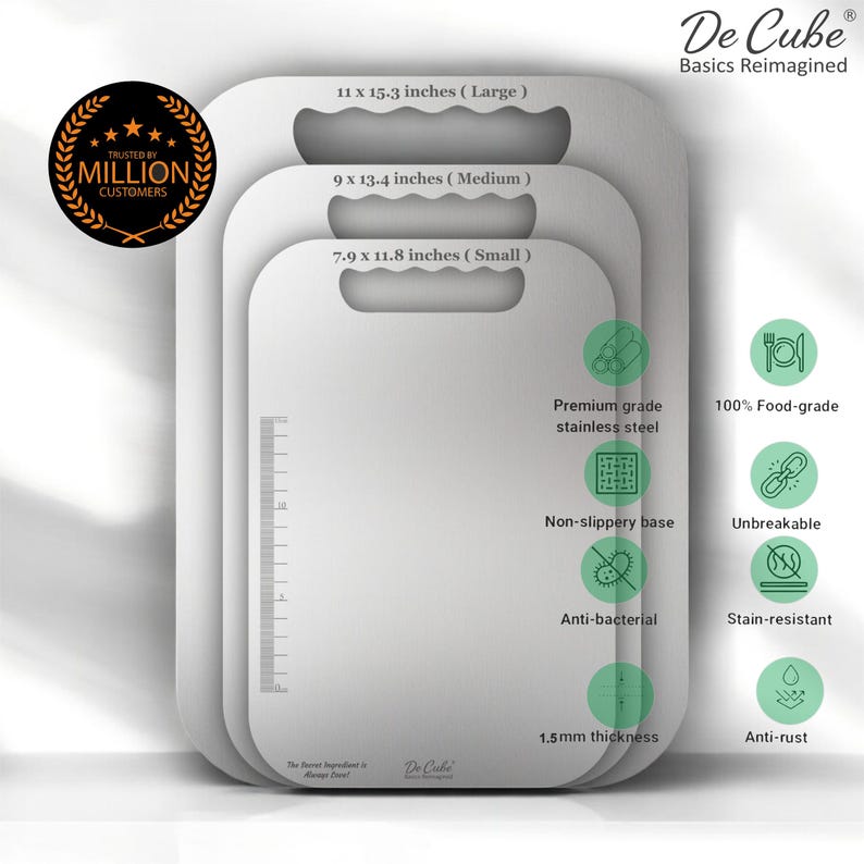 Stainless Steel Cutting Board: Food-grade, Non-stick, Double Sided - Etsy