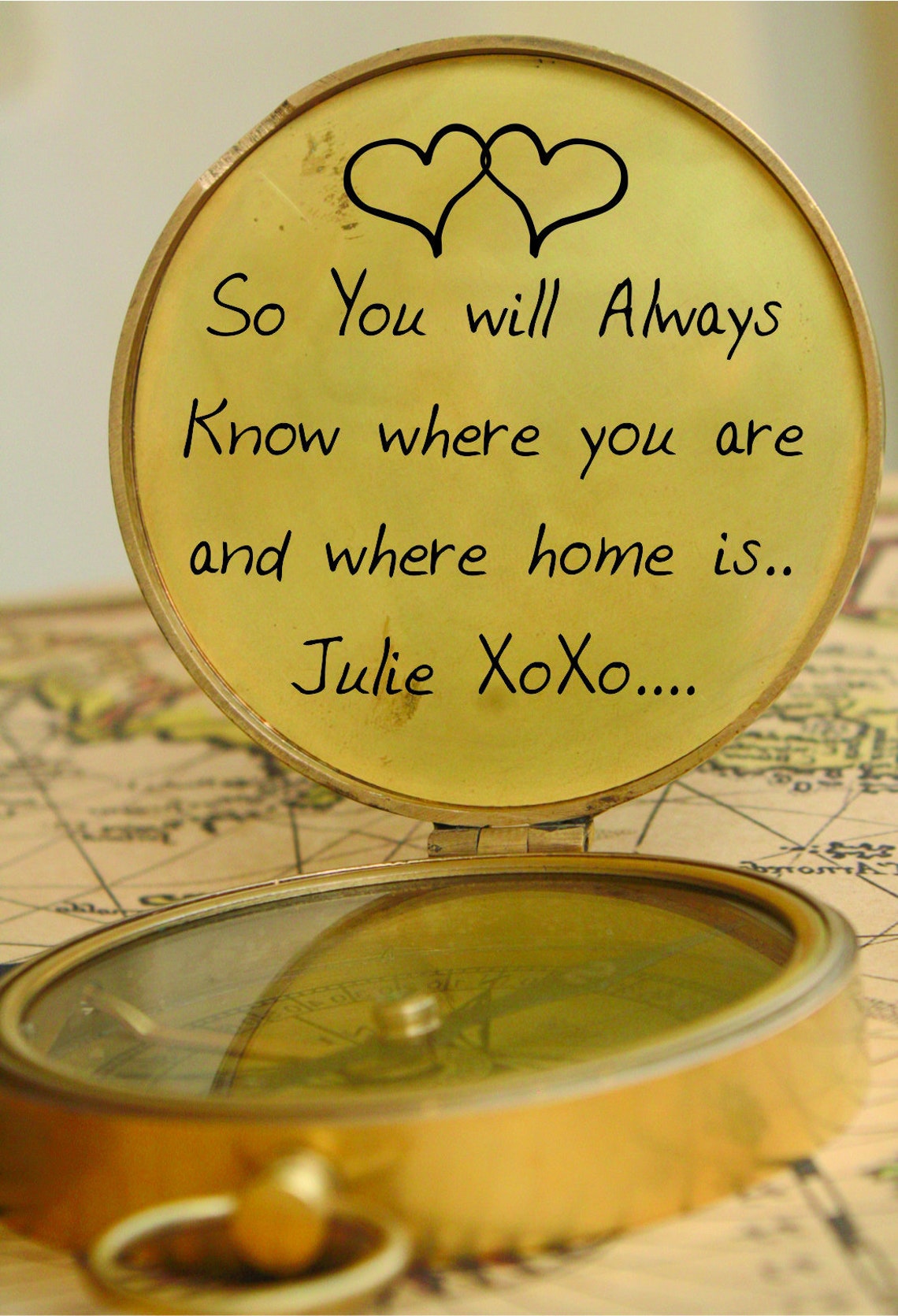 Personalized Compass Handwriting Gift Handwriting Compass - Etsy