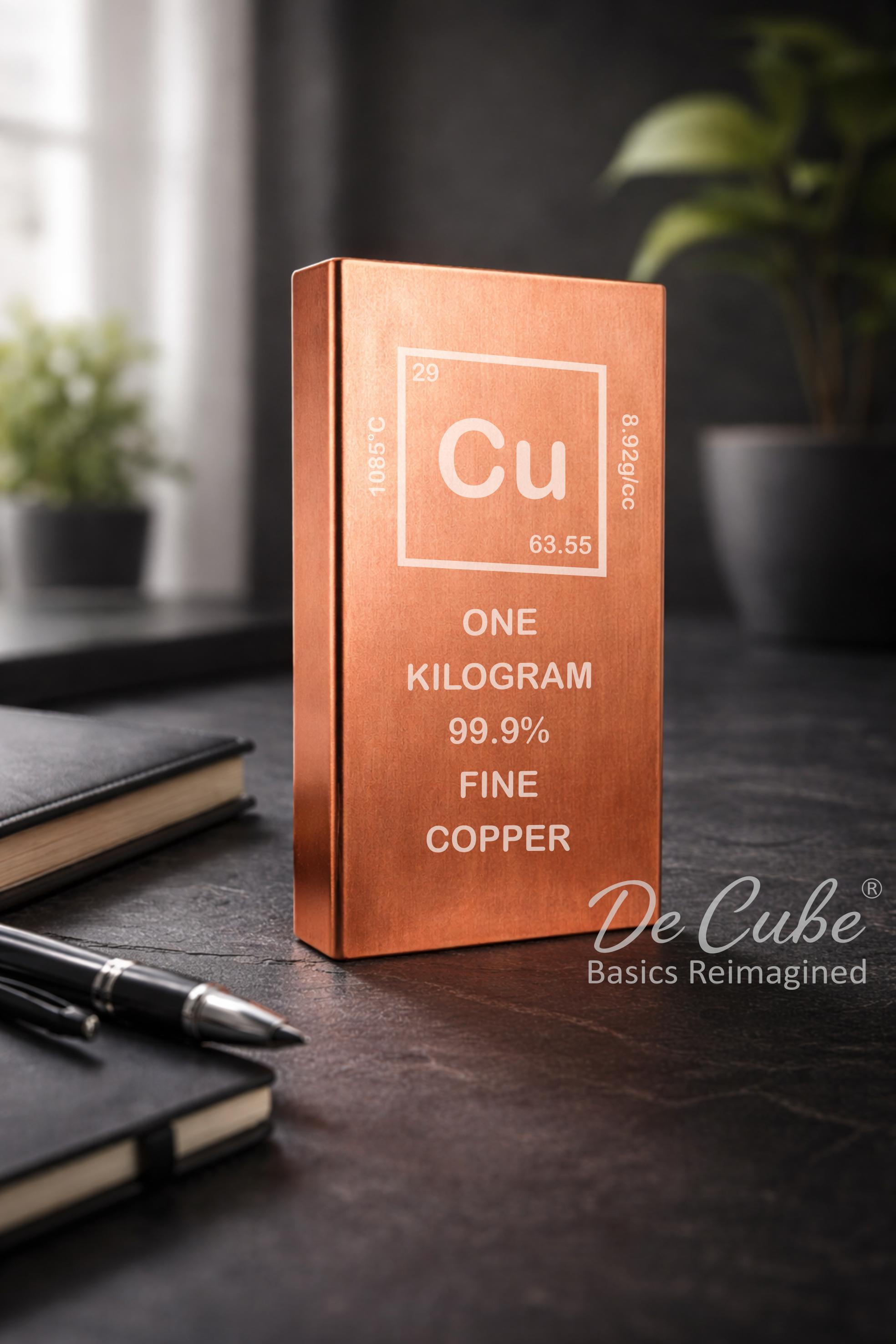 Copper Ingot 1kg 2.2lb Pure Copper Solid Bullion Metal Bar for ...