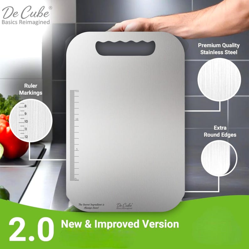 Food-grade Stainless Steel Cutting Board: Eco-friendly Kitchen Prep - Etsy