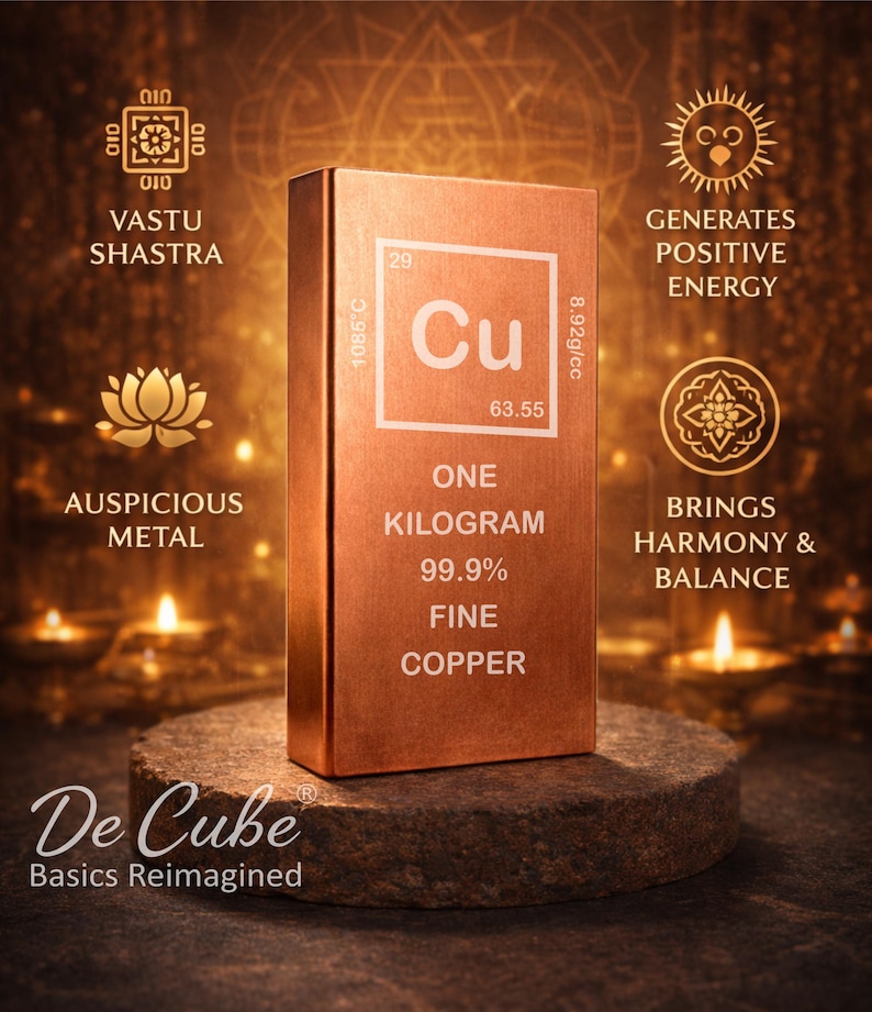 Copper Ingot 1kg 2.2lb Pure Copper Solid Bullion Metal Bar for ...