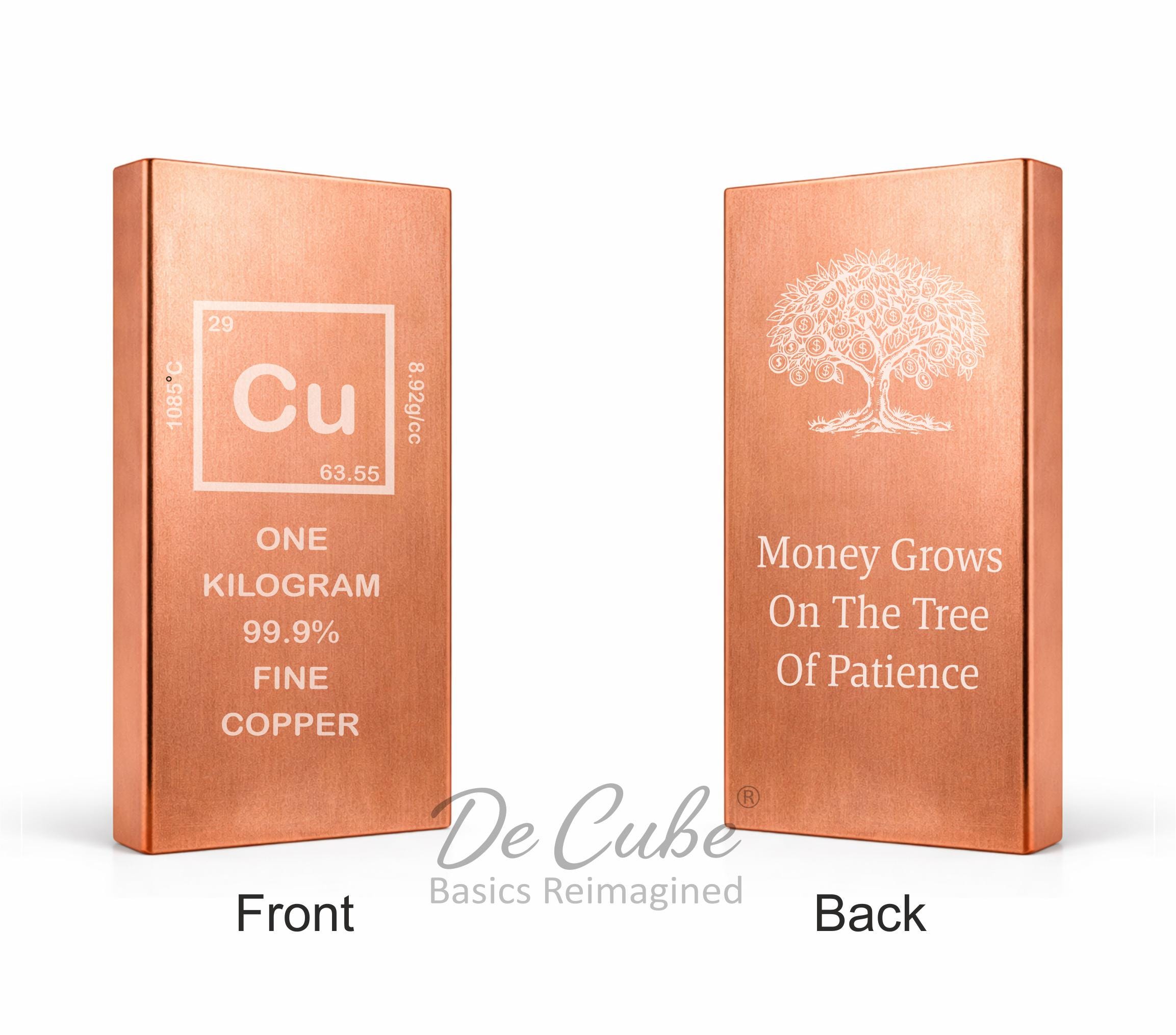 Copper Ingot 1kg 2.2lb Pure Copper Solid Bullion Metal Bar for ...