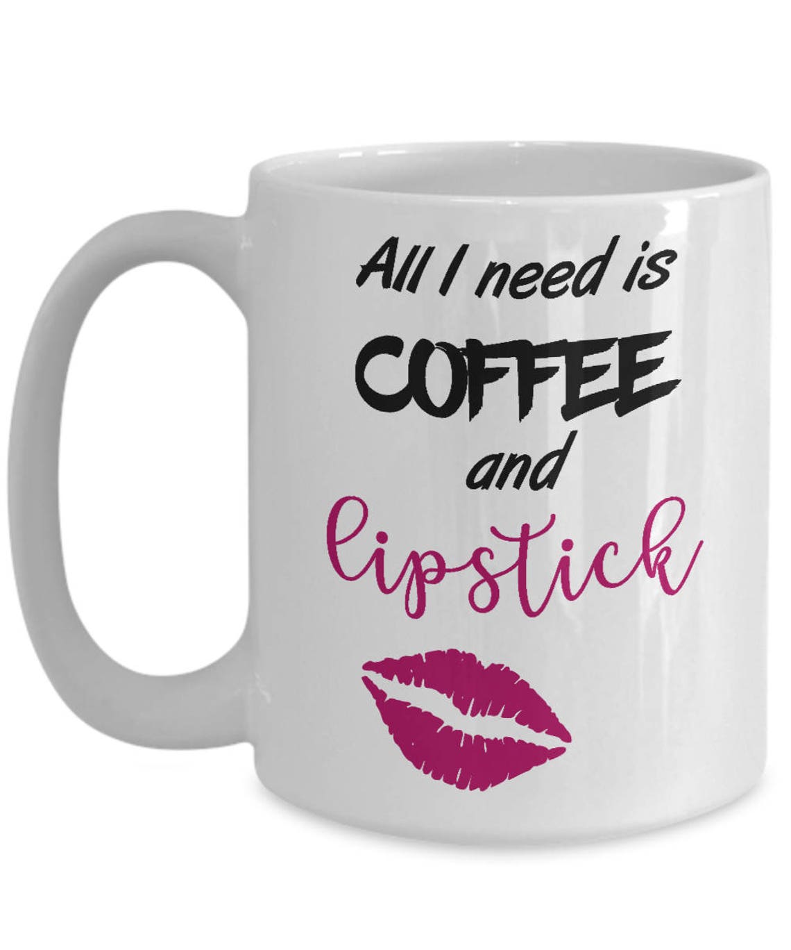 Lipstick and Coffee Lipstick Mug Coffee Mug Gift Gift for Boss Babe ...