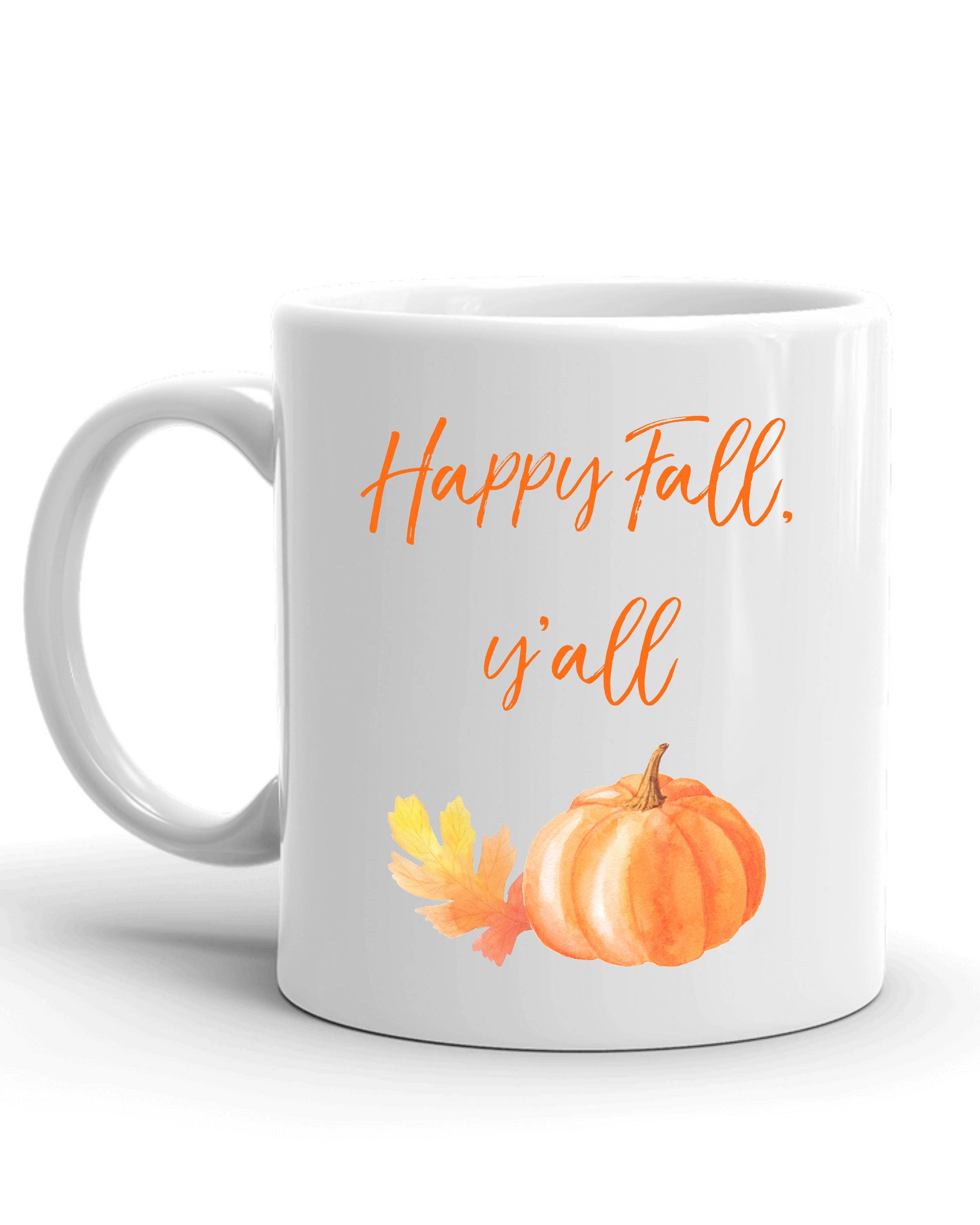 Happy Fall Y'all Mug ~ Fall Mug ~ Leaves Falling ~ Pumpkin Mug ~ Hello ...