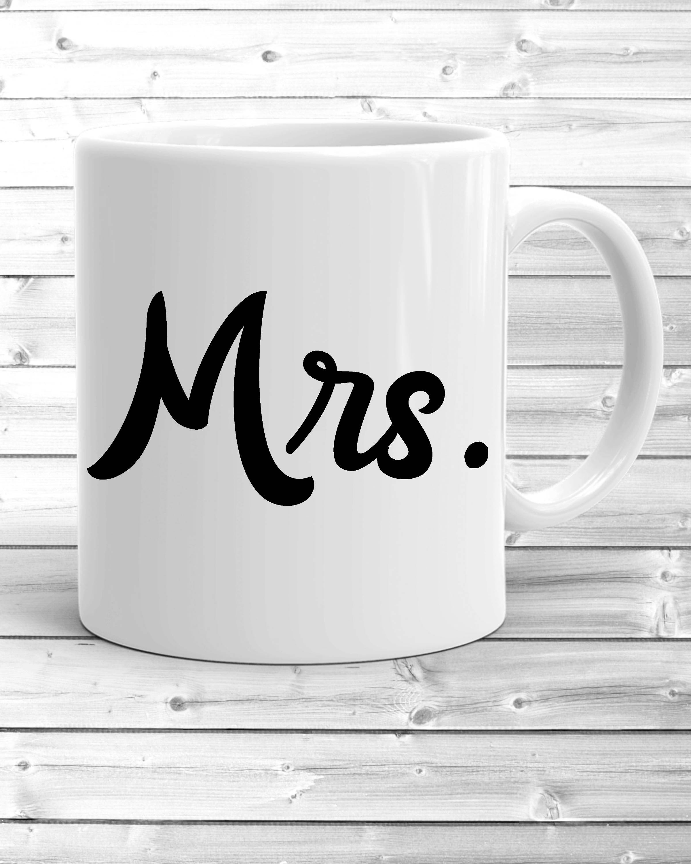 Mr and Mrs Mugs Wedding Coffee Mugs Gift for Newlyweds Engaged Mug ...