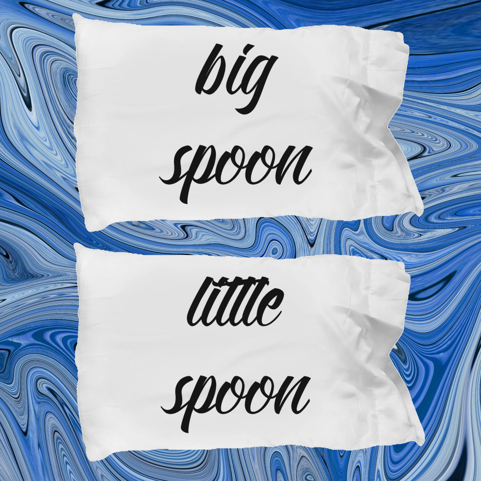 Couples Pillow Cases ~ Big Spoon Little Spoon ~ Microfiber Pillowcases ...