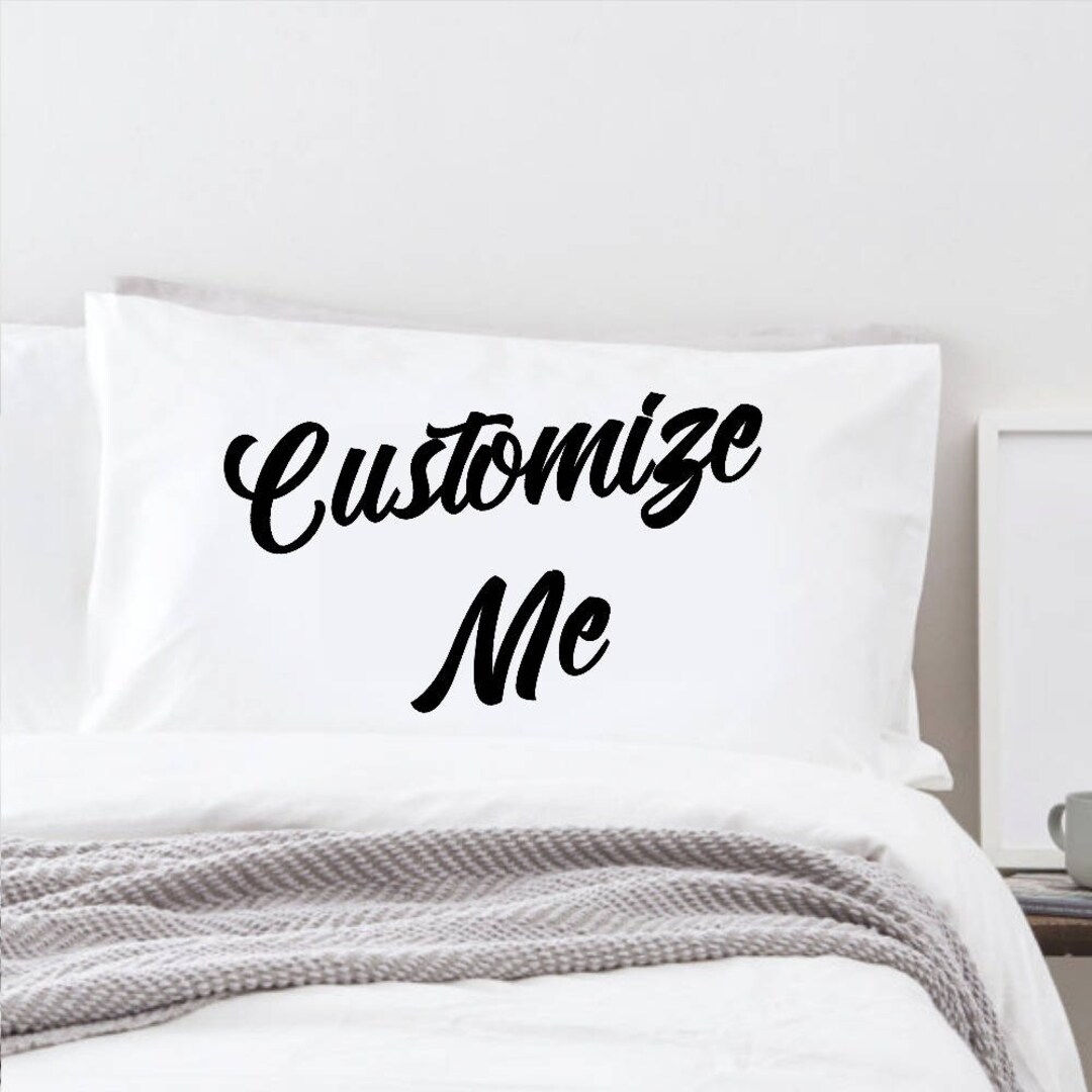 Custom Pillow Case White Standard Microfiber Pillowcase - Etsy