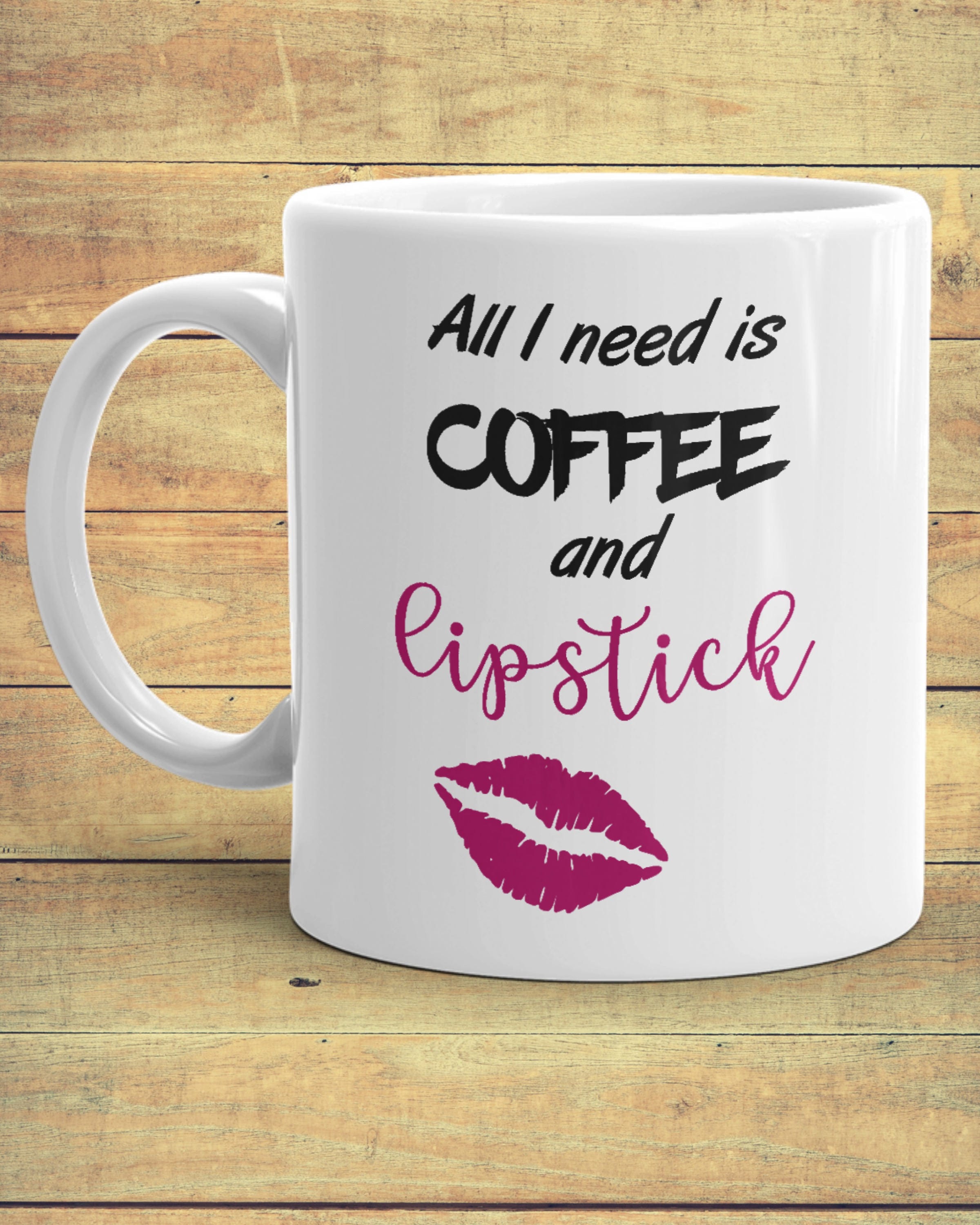 Lipstick and Coffee ~ Lipstick Mug ~ Coffee Mug Gift ~ Gift for Boss ...