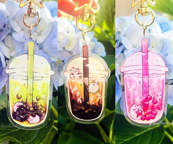 Bubble Tea Keychain Boba Keychain Cute Food Keychain - Etsy