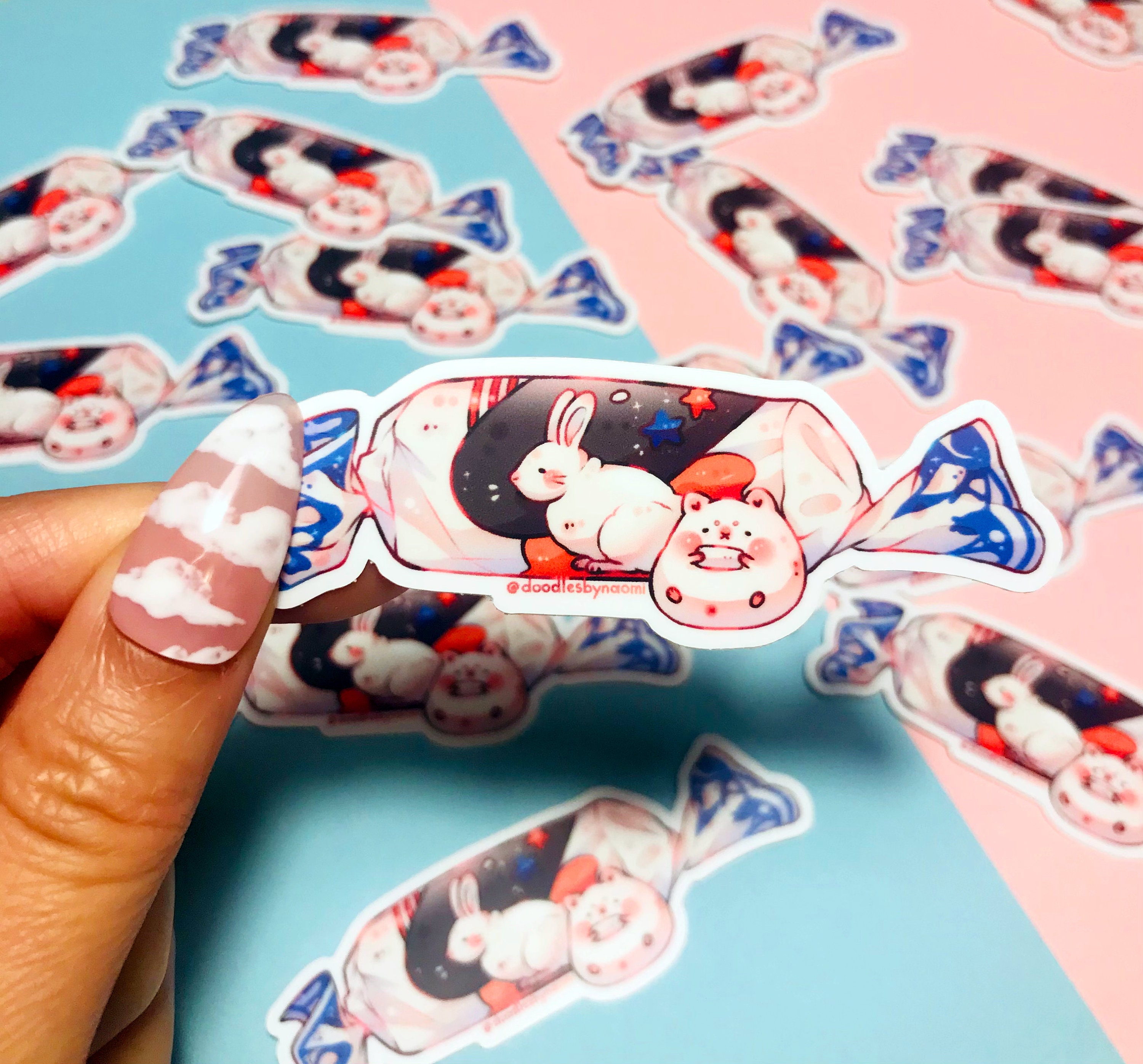 White Rabbit Candy Sticker Asian Candy Sticker Cute Vinyl - Etsy