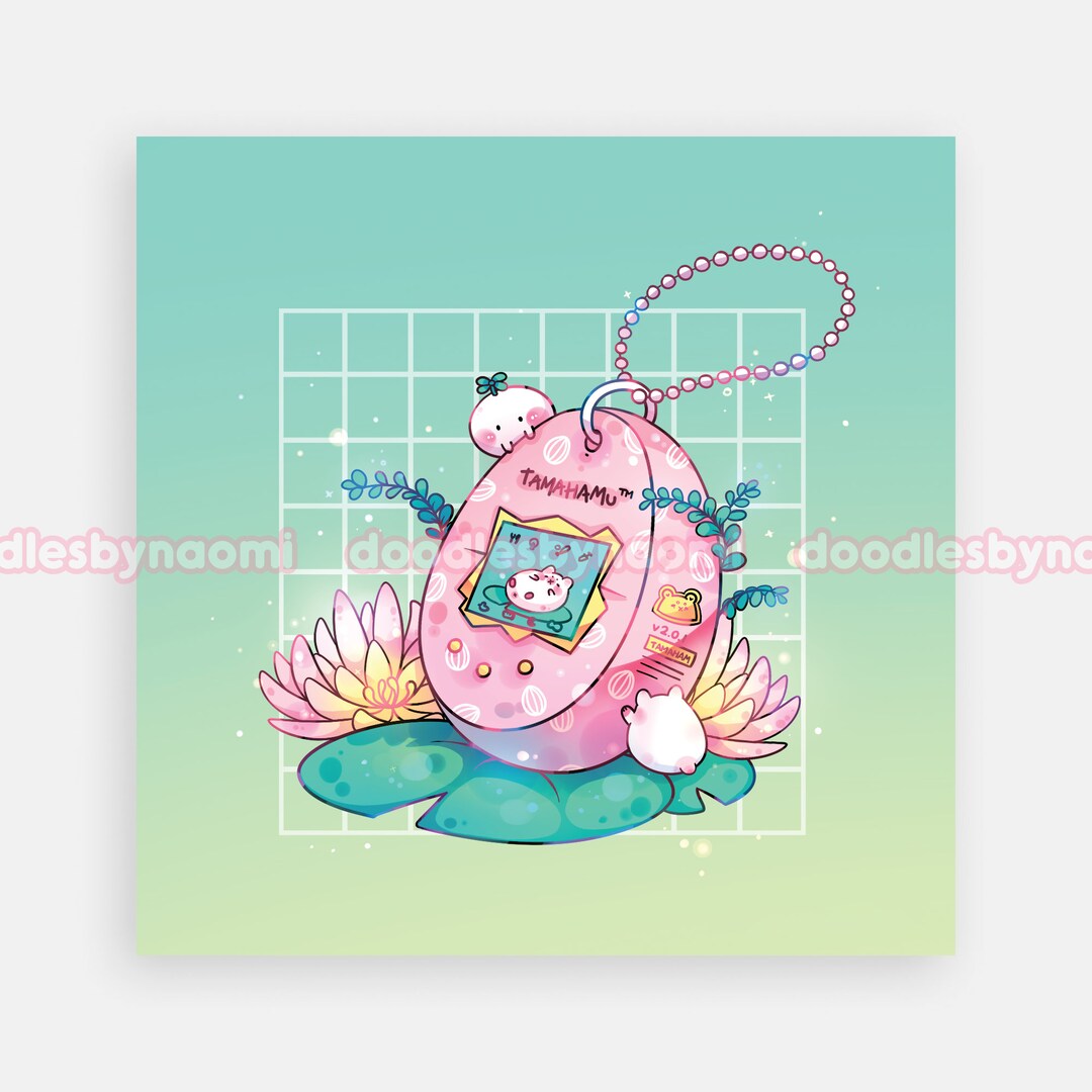 Cute Tama-hamu Art Print Cute Art Print Cute Art Print Decor 5x 5 - Etsy
