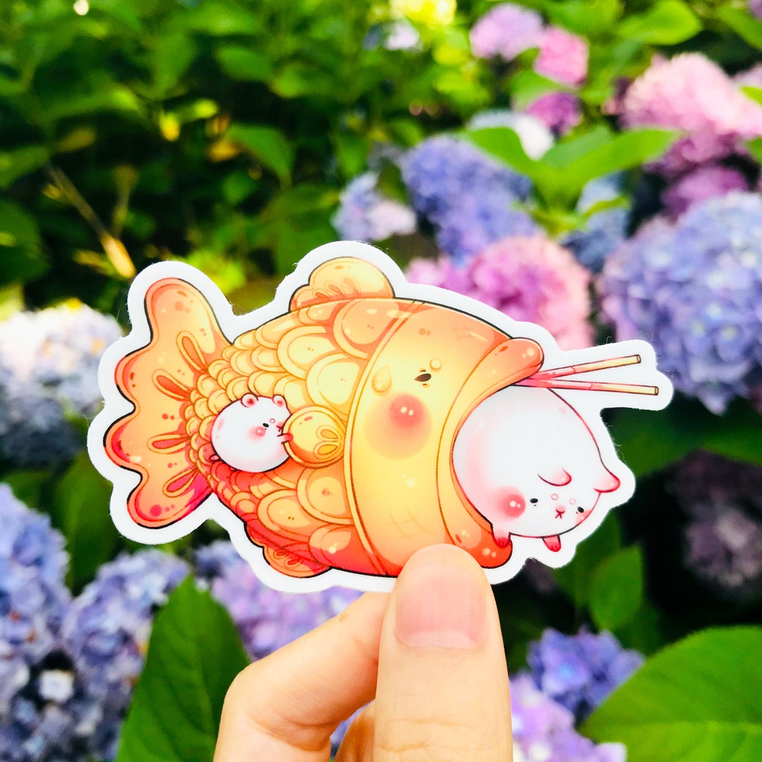 Taiyaki Sticker | Food Sticker | Cute Vinyl Sticker | Cute Laptop Decal ...