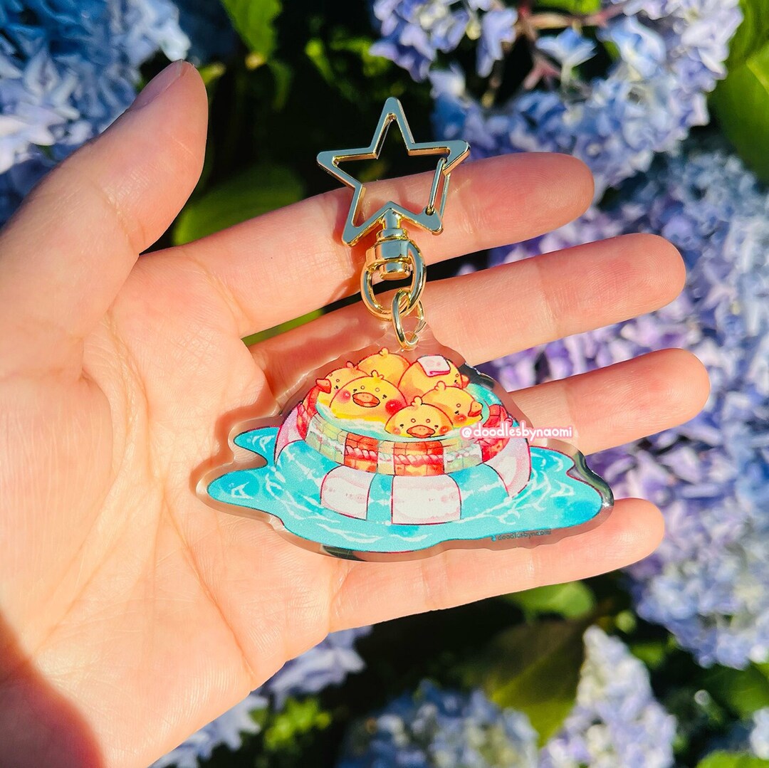 Cute Anime Duck Keychain | Japanese Anime Keychain | Cute Acrylic ...