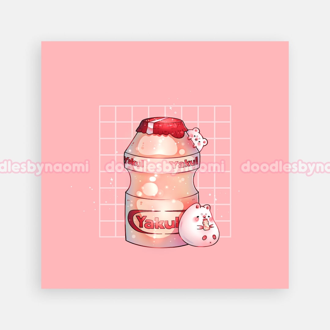 Yakult Art Print | Snack Art Print | Cute Art Print Decor (5"x 5") - Etsy