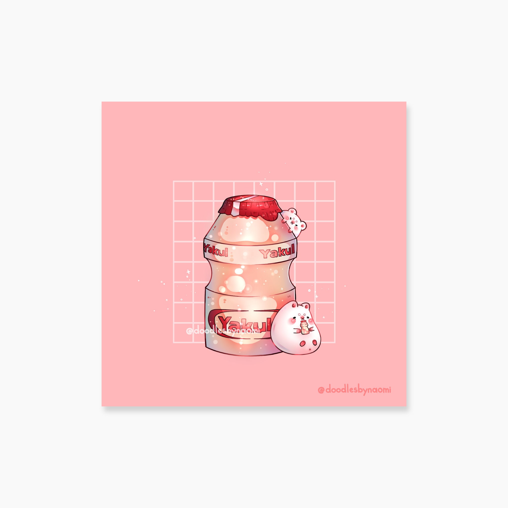 Yakult art print Snack art print Cute art print decor | Etsy