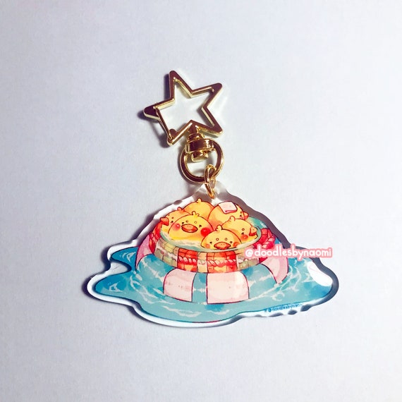 Cute Anime Duck Keychain Japanese Anime Keychain Cute | Etsy