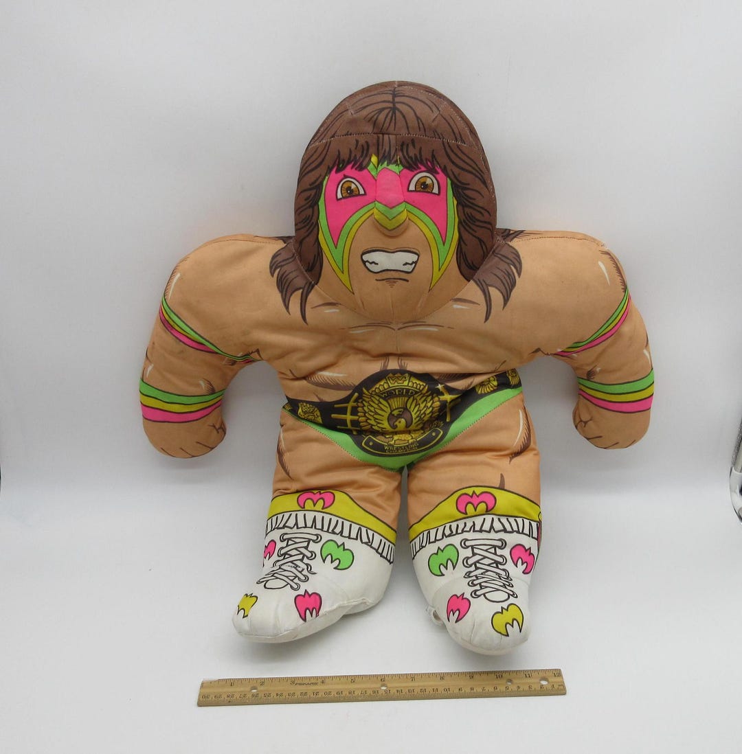 1990 ULTIMATE WARRIOR WWF Wrestling Buddies Plush Pillow Tonka Hasbro ...