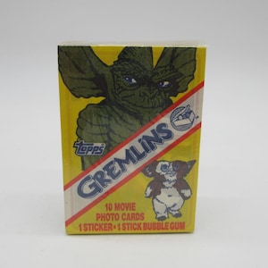 1984 GREMLINS Complete Set of 82 Cards + 11 Stickers + Wrapper - Topps ...