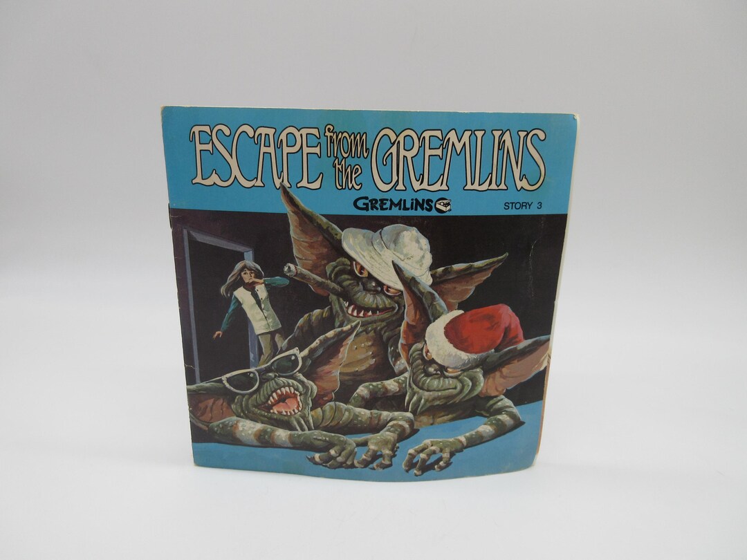 1982 GREMLINS - Escape From the Gremlins Story 3 - Record and Book ...