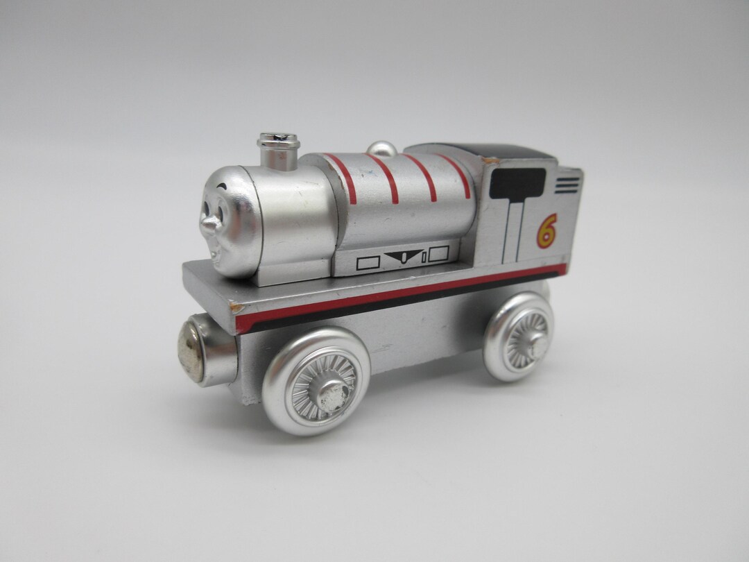 SILVER PERCY Thomas the Tank Engine - Die-cast - Square Magnet - Wooden ...