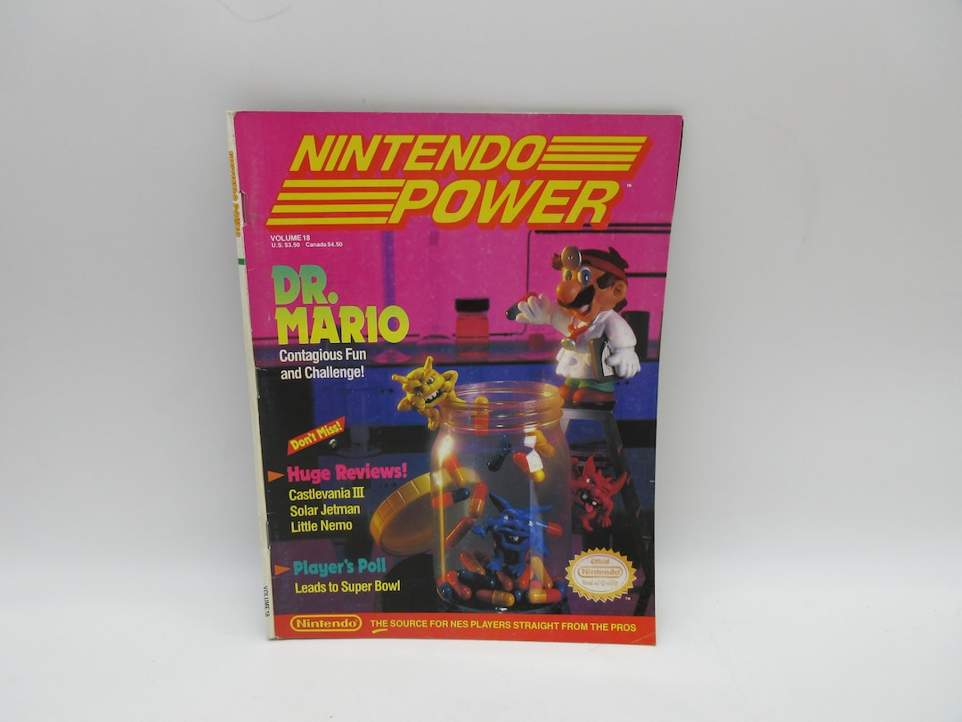1990 18 NINTENDO POWER Magazine Issue NES Nintendo Volume Vol Dr. Mario ...