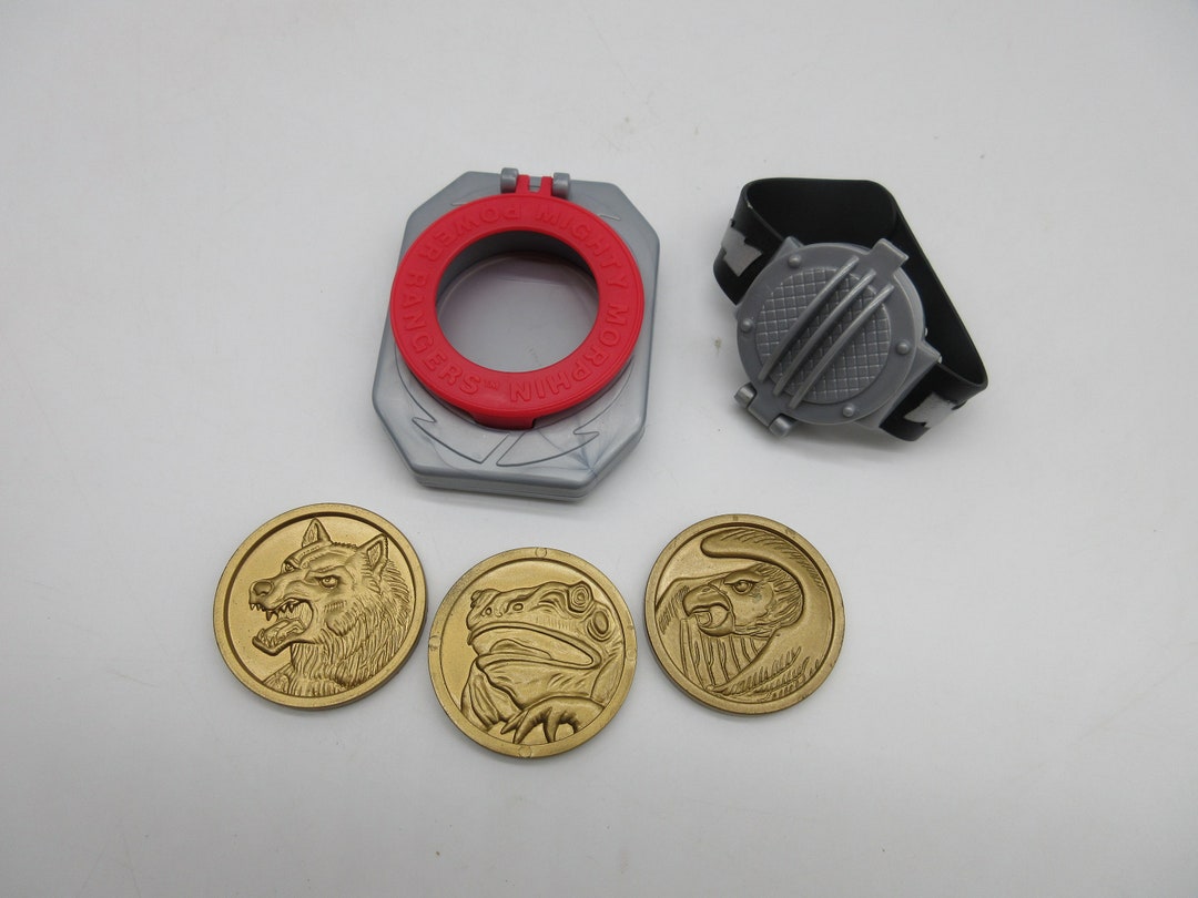 1994 Mighty Morphin Power Rangers Mcdonald's Buckle W/ 3 Coins Movie ...
