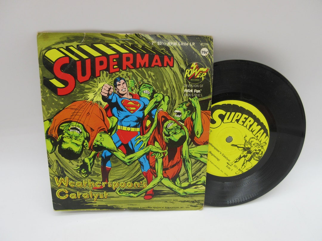 1975 SUPERMAN Record + Book - Weathermans Catalyst - 45 Rpm - Monster ...