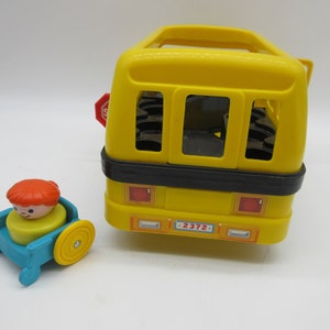 1980's Chunky Bus + Figures + Dog - Fisher Price - Little People ...