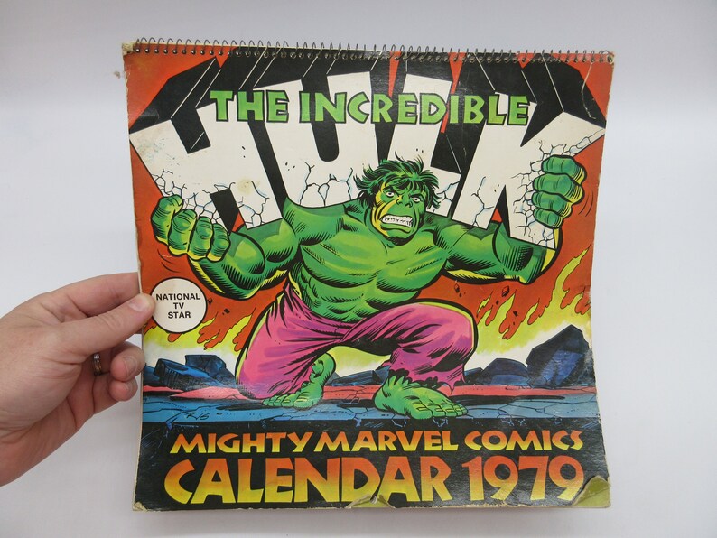 1979 MARVEL the Hulk CALENDAR Comic Book Mego Action - Etsy