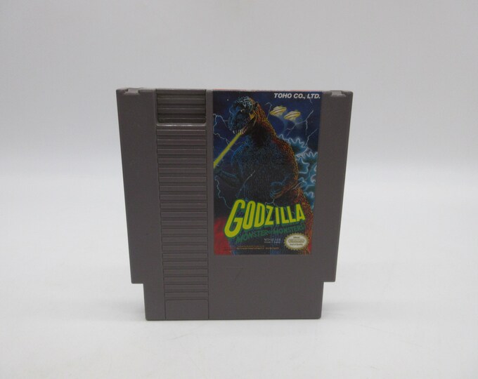1989 GODZILLA Monsters Vs Monsters NES Nintendo Cartridge testedcleaned ...