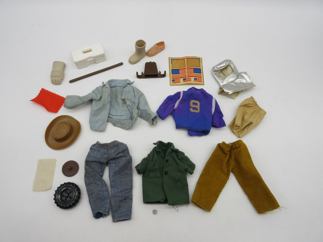 1970's BIG JIM Lot of Random Parts & Clothing Mattel Action Figure Doll ...