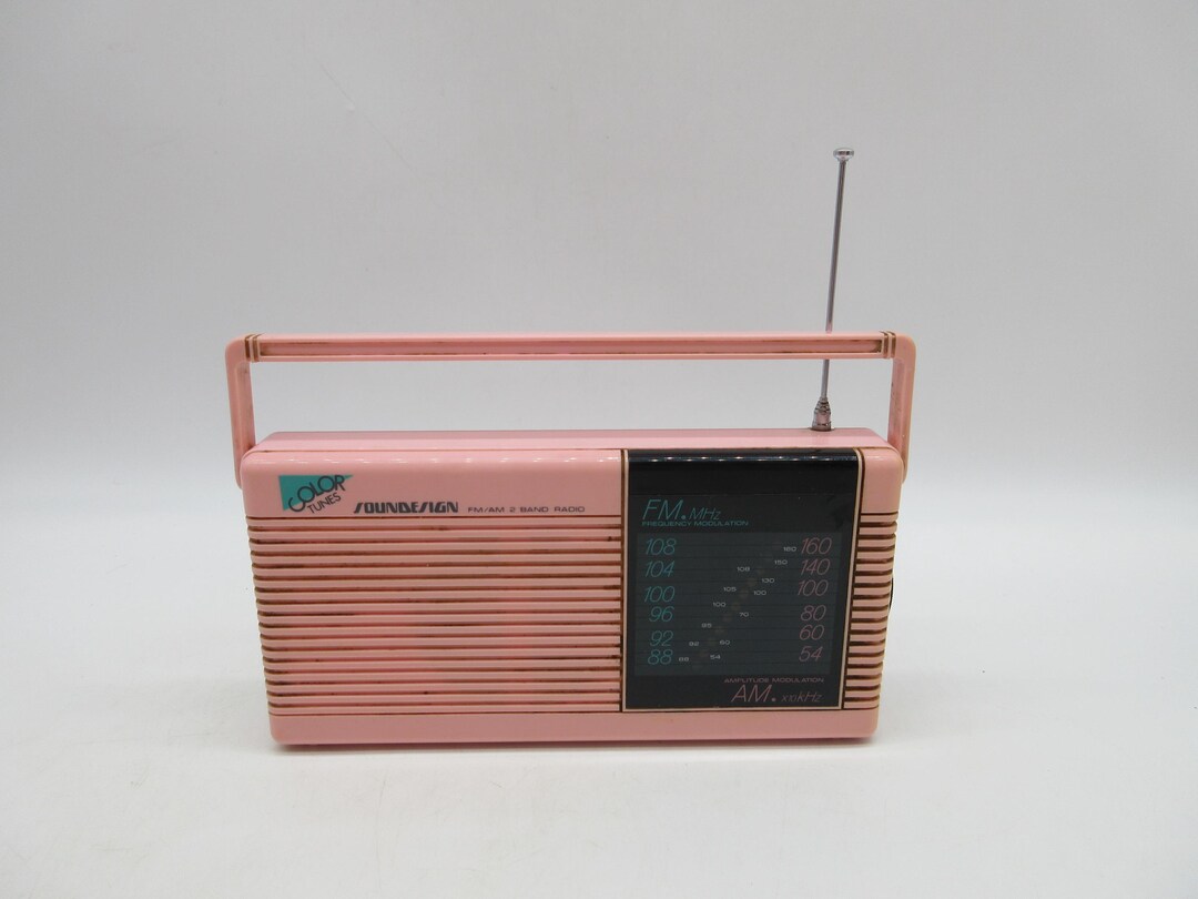 1980's Pink Mini Boombox Radio -by Soundesign - AM/FM - Etsy