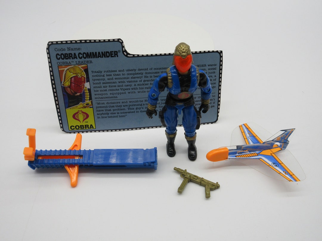 1991 COBRA COMMANDER V4 100% Complete W/ Filecard Gi Joe hasbro Action ...