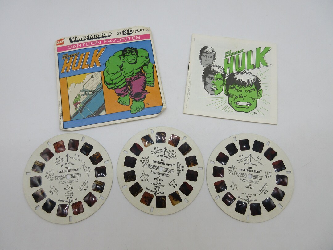 1978 THE HULK - Complete Set of 3 - View Master - Toy - Etsy