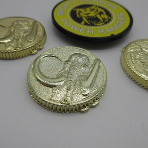 1993 MMPR Gold COIN Lot - Mastadon + Sabertooth - Mighty Morphin Power ...