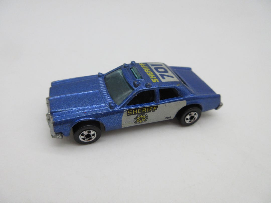 1977 Sheriff Police Car - Metalic Flake Blue - Black Wall - Hot Wheels ...