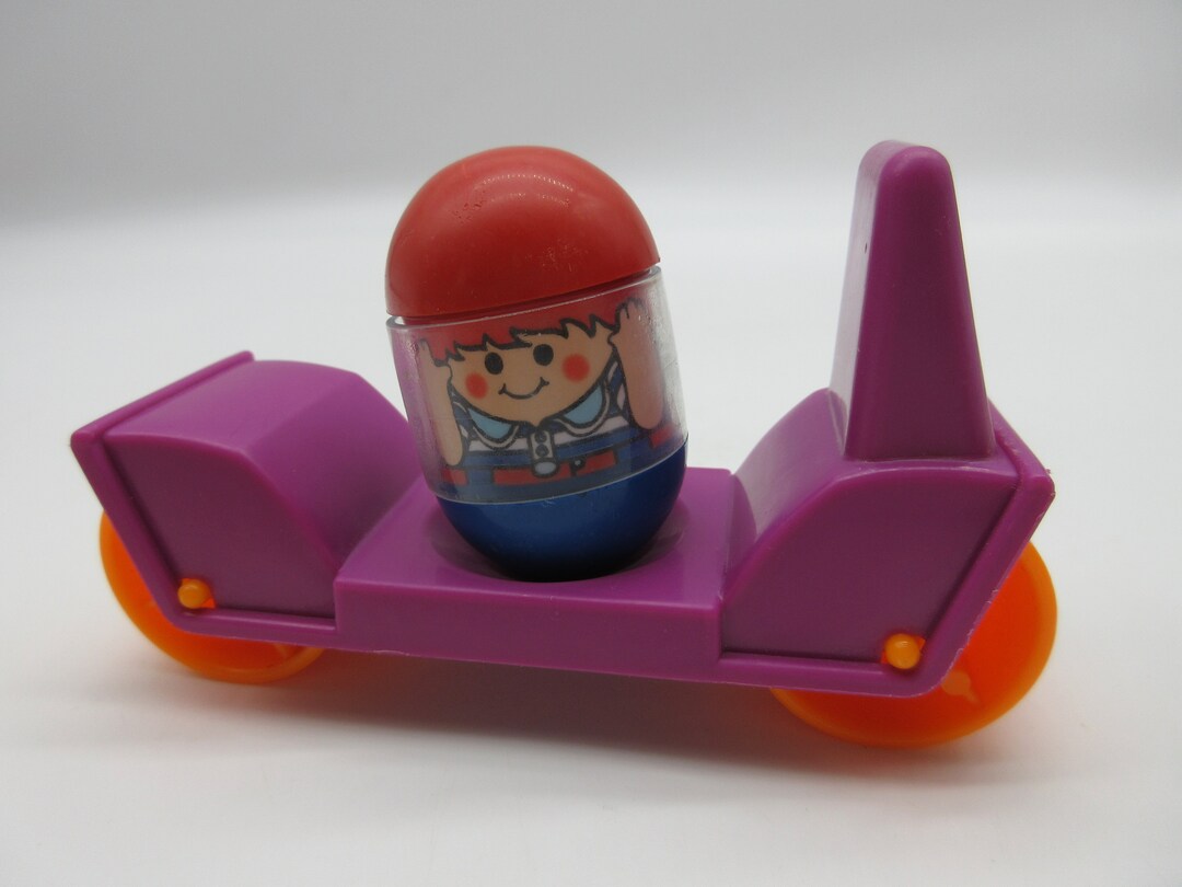 1970's Weeble Wobble Scooter Tumblin Figure Hasbro Vintage DISNEY Toy ...