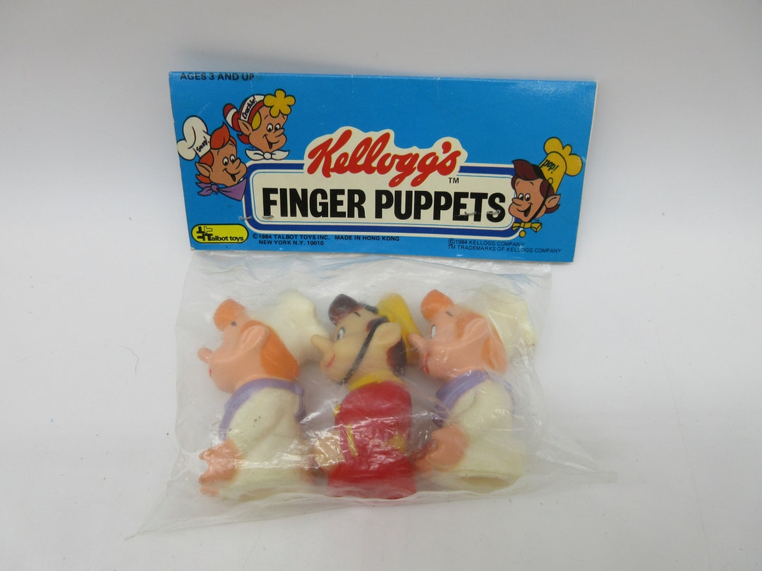 1984 error RICE KRISPIES Finger Puppets Snap Crackle Pop Kellog's ...