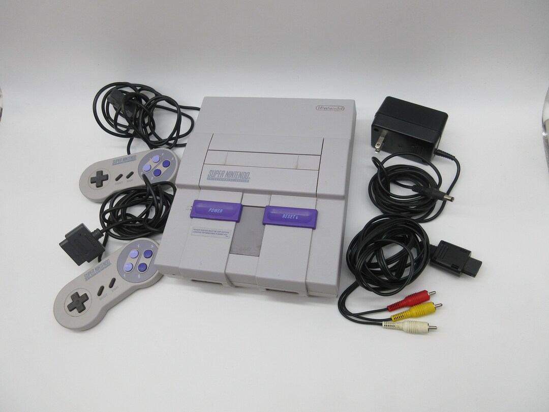 1991 Super Nintendo System Complete With 2 Controllers SNES Super ...