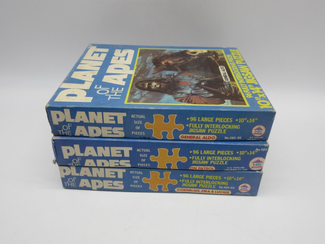 1970's Planet of the Apes PUZZLE Lot 96 Pieces Complete Mego Action ...