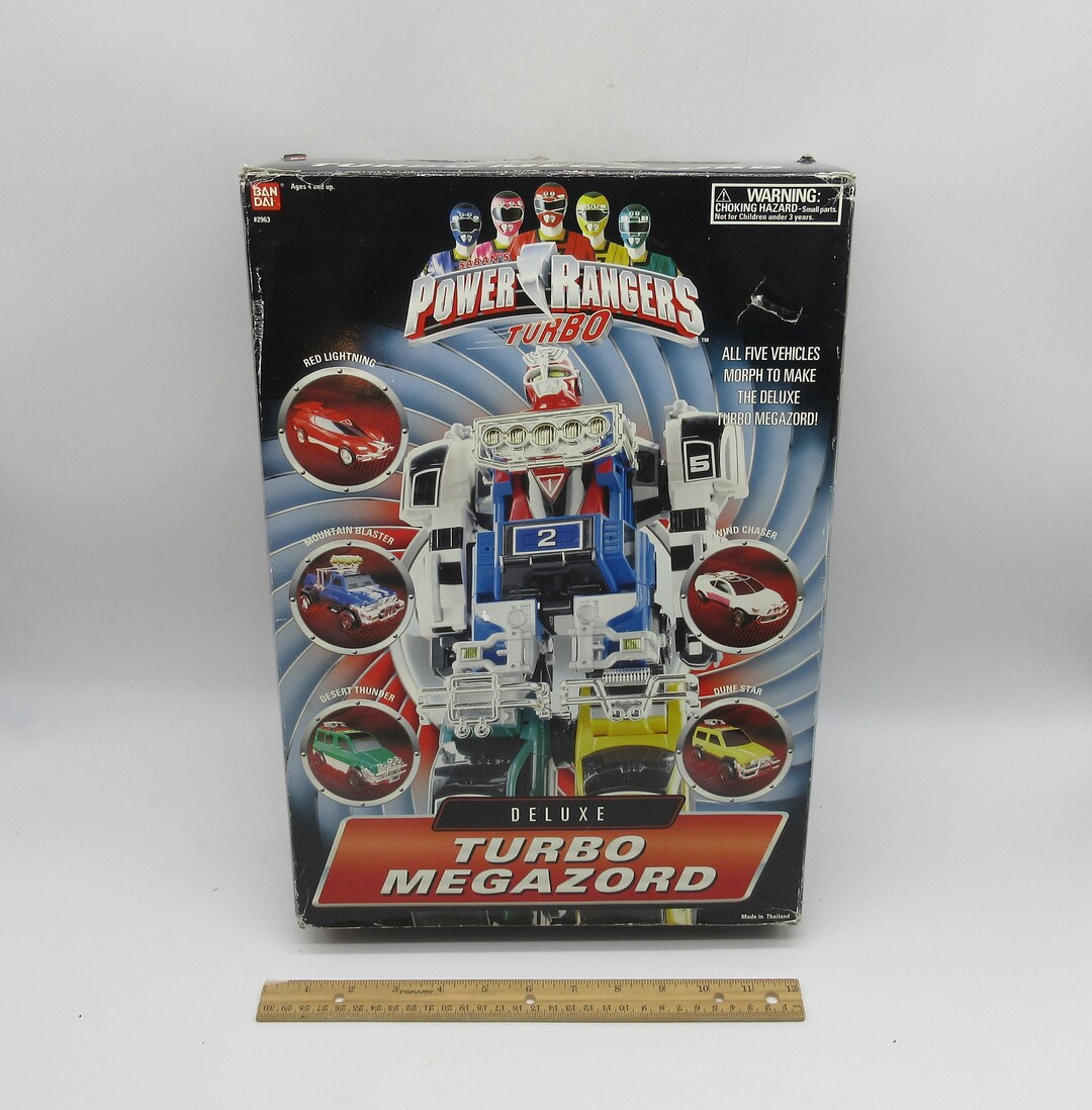 1997 Deluxe Turbo MEGAZORD in Box - Carranger - Mighty Morphin Power ...