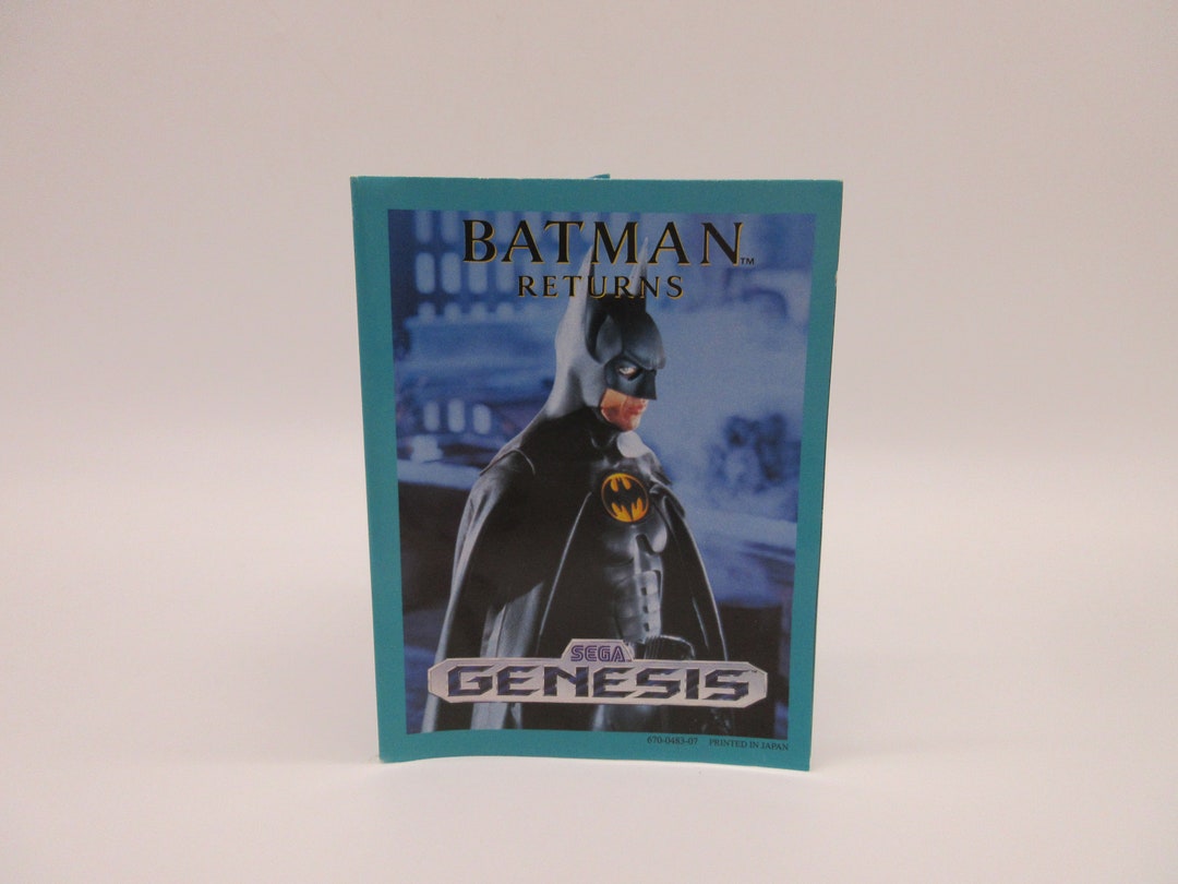 199 Batman Returns Poster / Instructions / Paperwork Sega Genesis ...