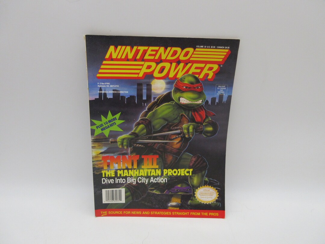 1990 33 NINTENDO POWER Magazine Issue NES Nintendo Volume Vol Tmnt - Etsy