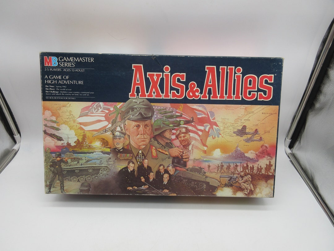 1984 AXIS & ALLIES Milton Bradley Board Game Strategy War 100% Complete ...