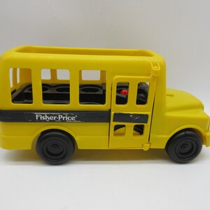 1980's Chunky Bus + Figures + Dog - Fisher Price - Little People ...
