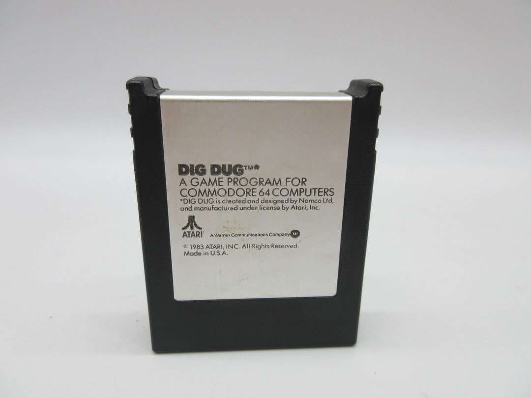1982 DIG DUG COMMODORE 64 Atari Video Game 2600 5600 7200 - Etsy